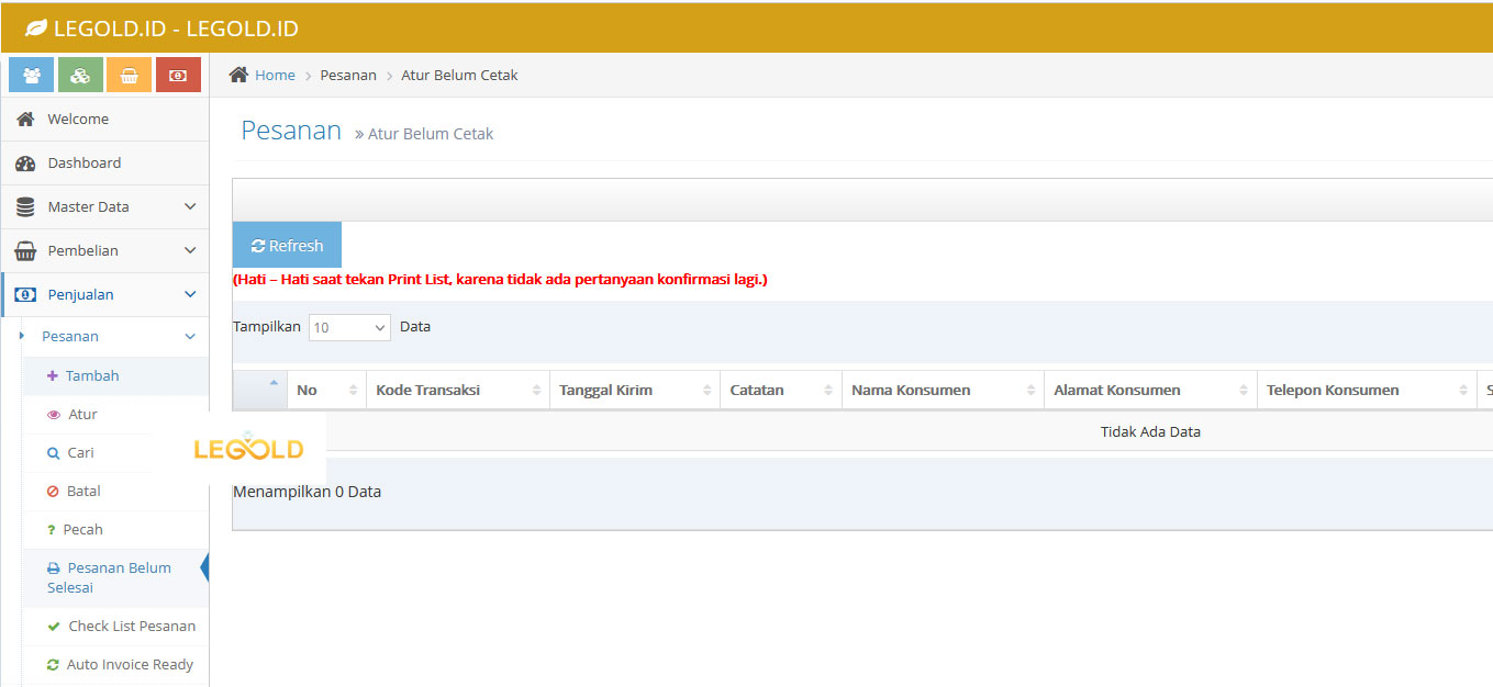 Software Toko Emas, Gold Store Solution dan Berlian LEGOLD