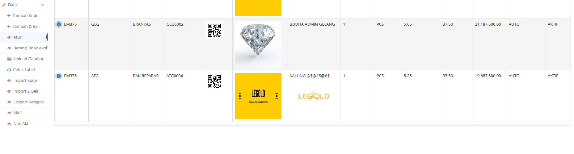 Software Toko Emas, Gold Store Solution dan Berlian LEGOLD